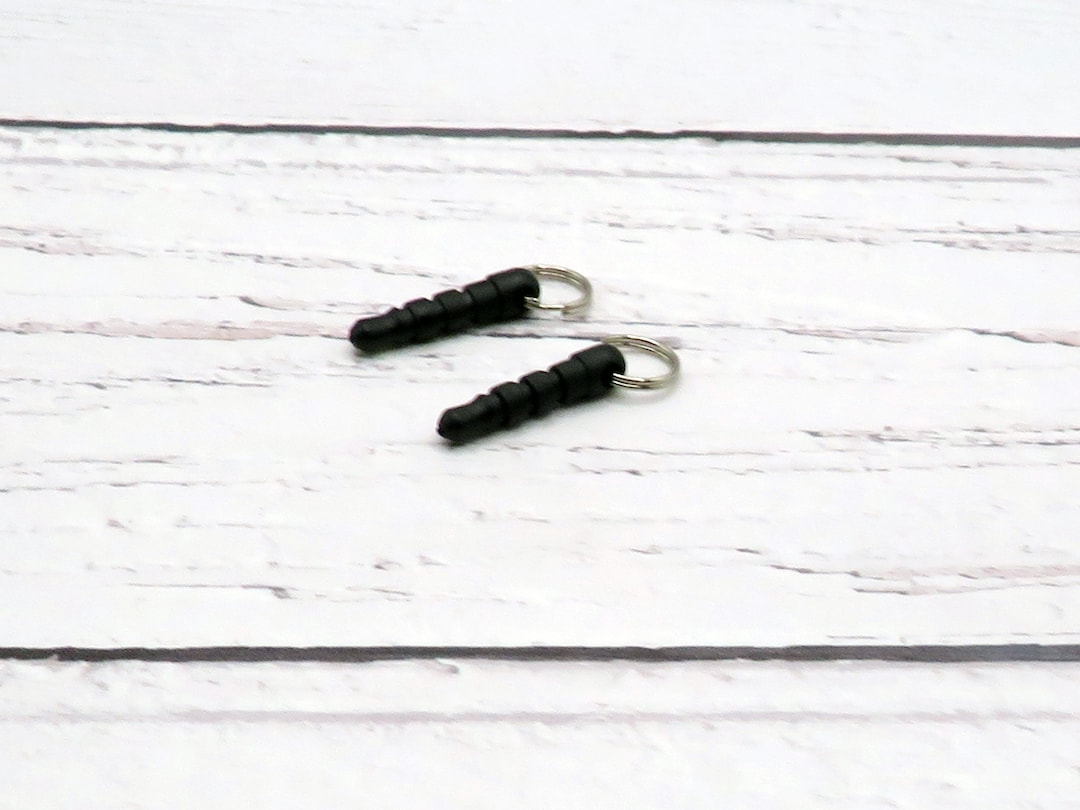 Black 3.5mm AUX Dust Plugs, Headphone Jack Protectors (pack of 2) - Etsy