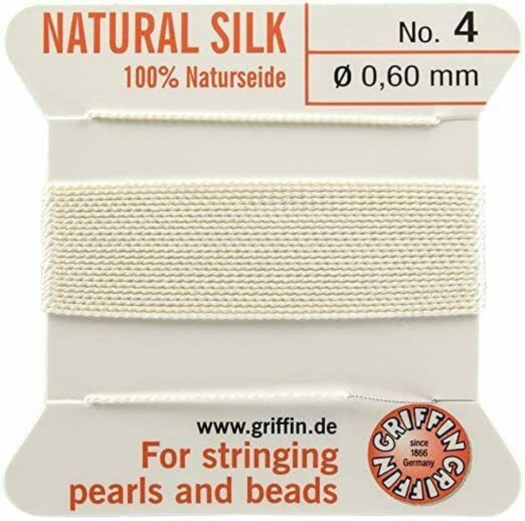 Griffin Silk Cord Size 4, High Quality White Cord 0.60mm, Perfect for ...