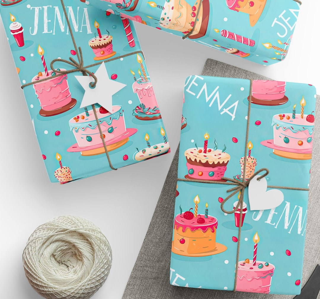Personalized Birthday Wrapping Paper, Birthday Wrapping Paper, Gift ...