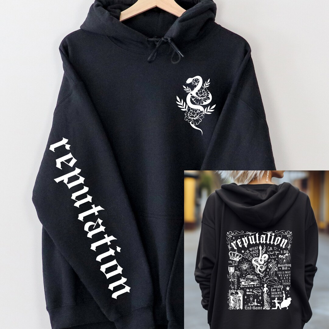 Reputation Hooded Sweatshirt, Vintage Reputation Sweatshirt, Hooded ...