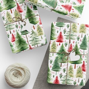 Christmas Tree Wrapping Paper, Christmas Wrapping Paper, Gift Wrap ...