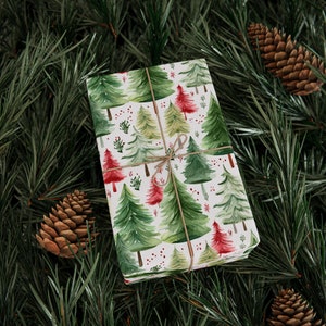 Christmas Tree Wrapping Paper, Christmas Wrapping Paper, Gift Wrap ...