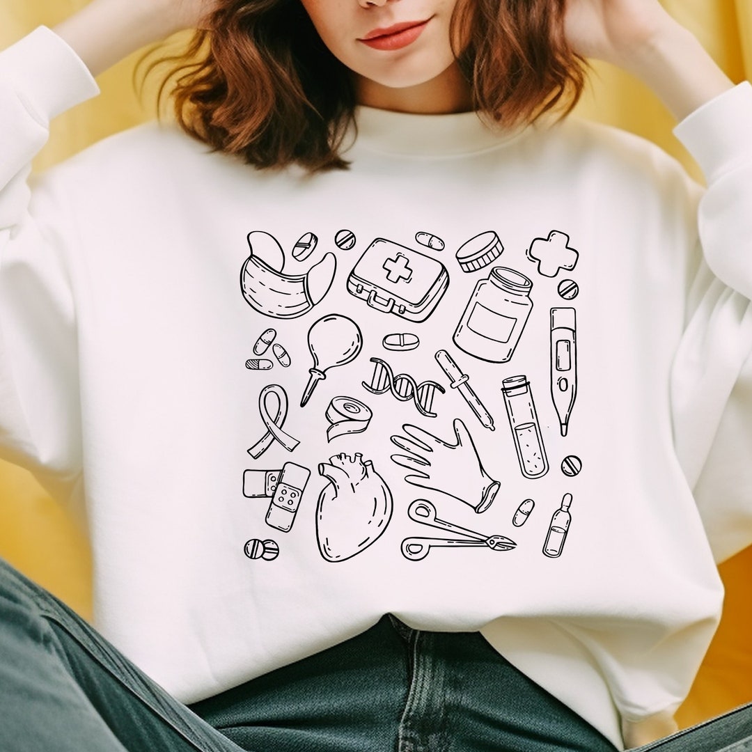 Nurse Sweatshirt, Doctor Sweatshirt, Cute Nurse Shirt, Nursing Student ...