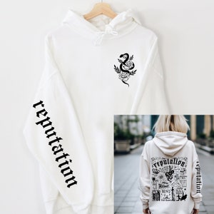Reputation Hooded Sweatshirt, Vintage Reputation Sweatshirt, Hooded ...