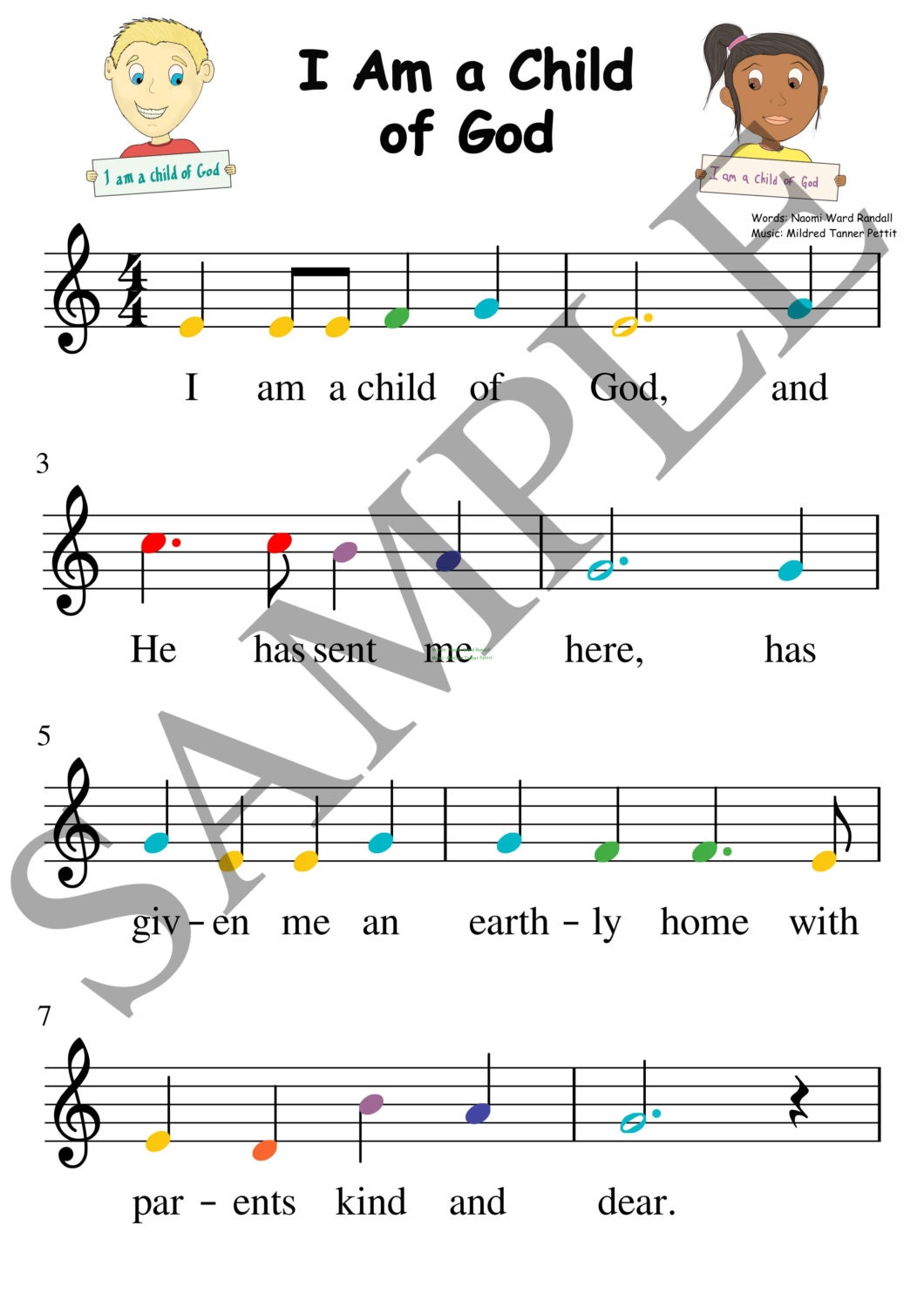 Digital LDS Children's Bell Song Book - Etsy