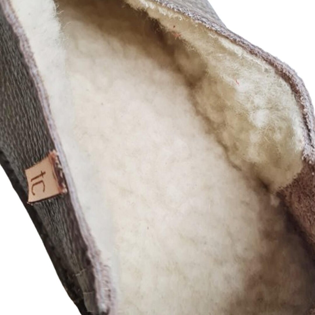 Handmade Italian Leather Barefoot Slippers – Wool Lined House Shoes - Etsy