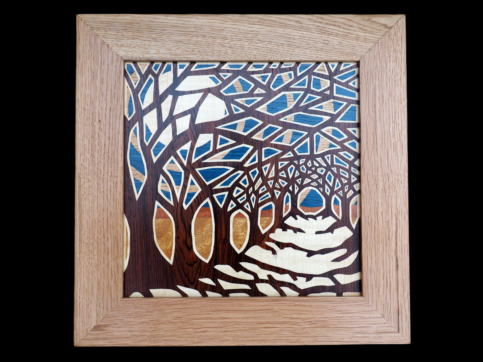 Modern Tree Wall Art Hand Cut Marquetry Trees Wall Art - Etsy