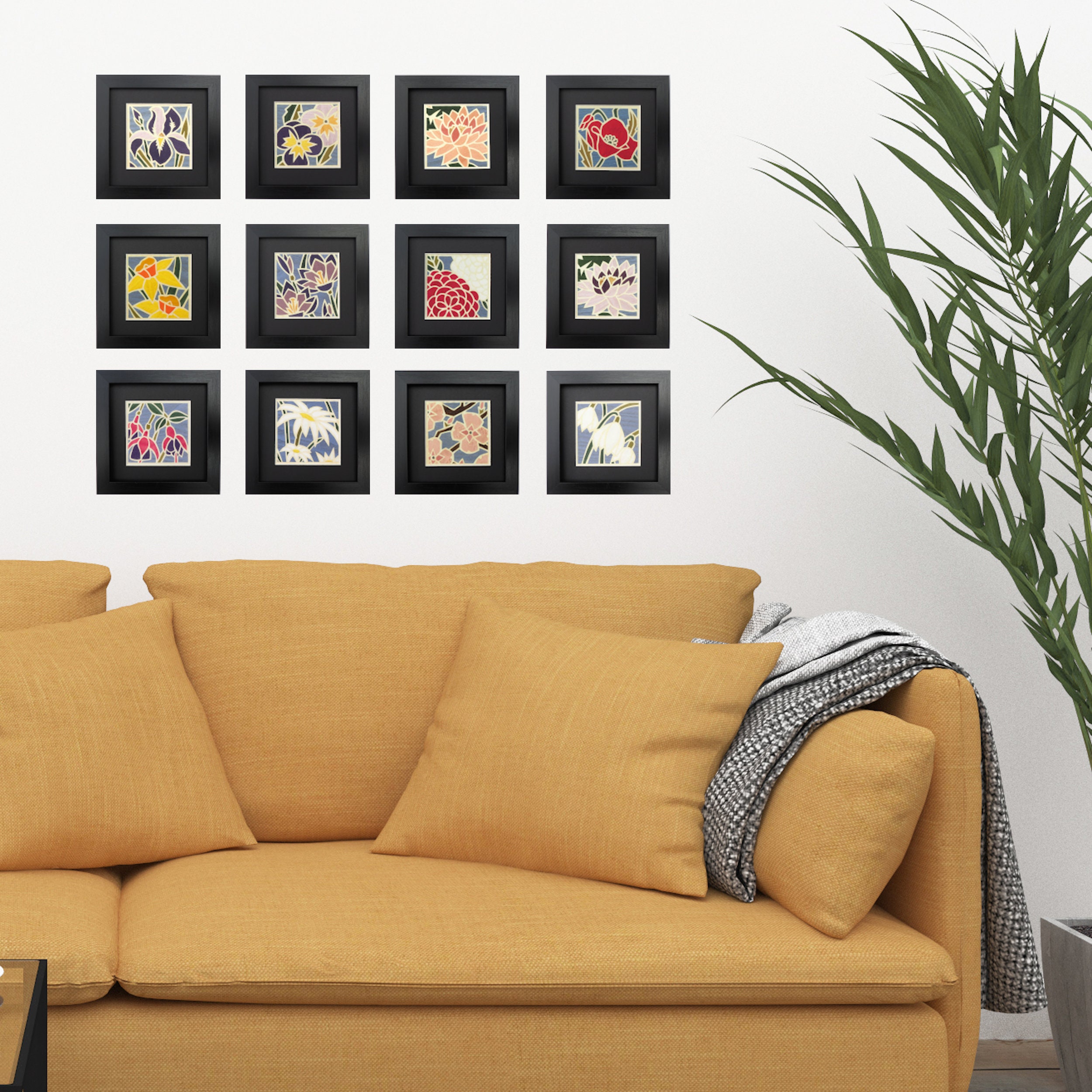 Small Framed Art Small Flower Prints Contemporary Floral - Etsy UK