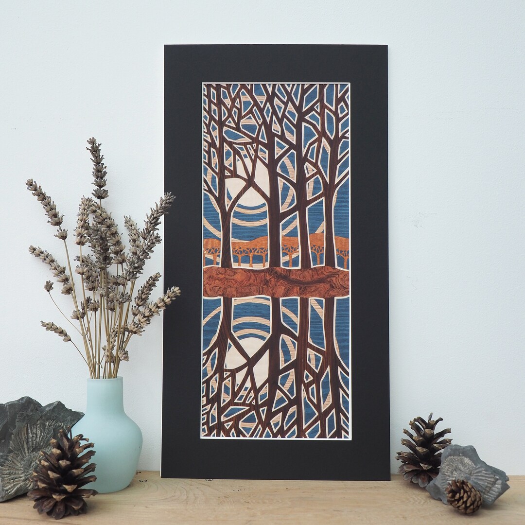 Winter Tree Print| Tree Wall Art| Modern Tree Print| Contemporary Tree ...