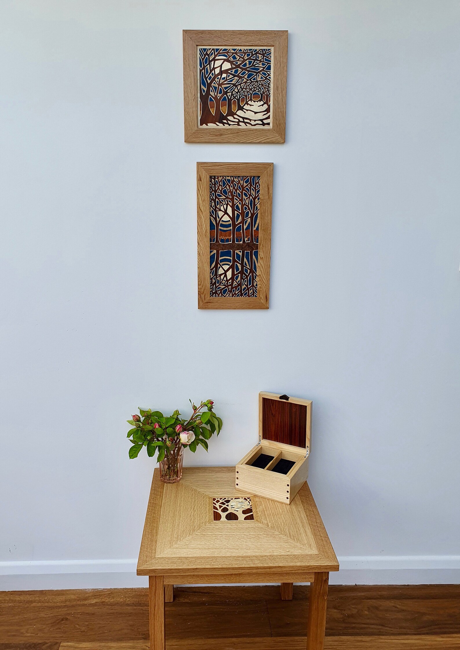 Modern Tree Wall Art Hand Cut Marquetry Trees Wall Art - Etsy