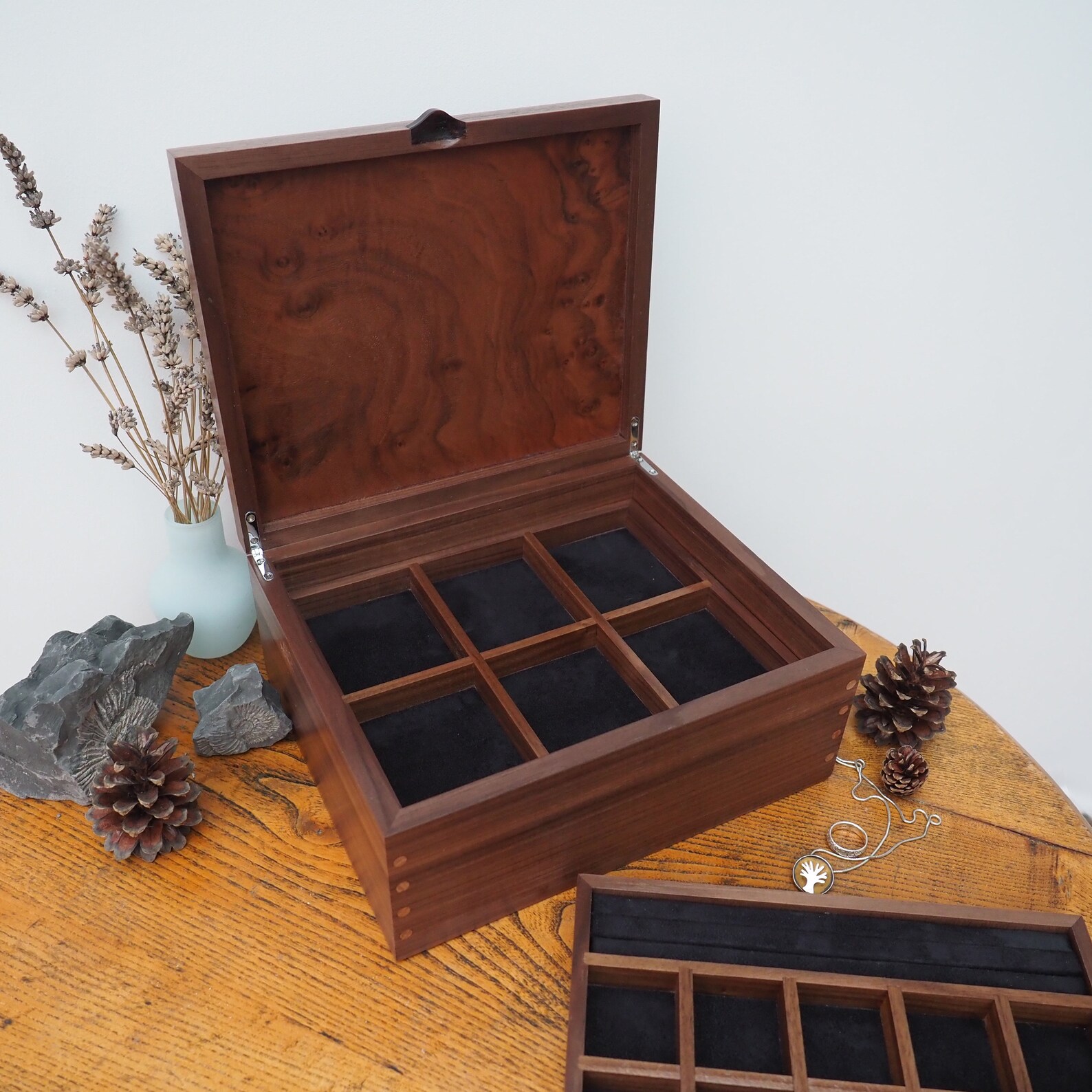 Large Wooden Jewellery Box Pretty Wooden Jewellery Box | Etsy