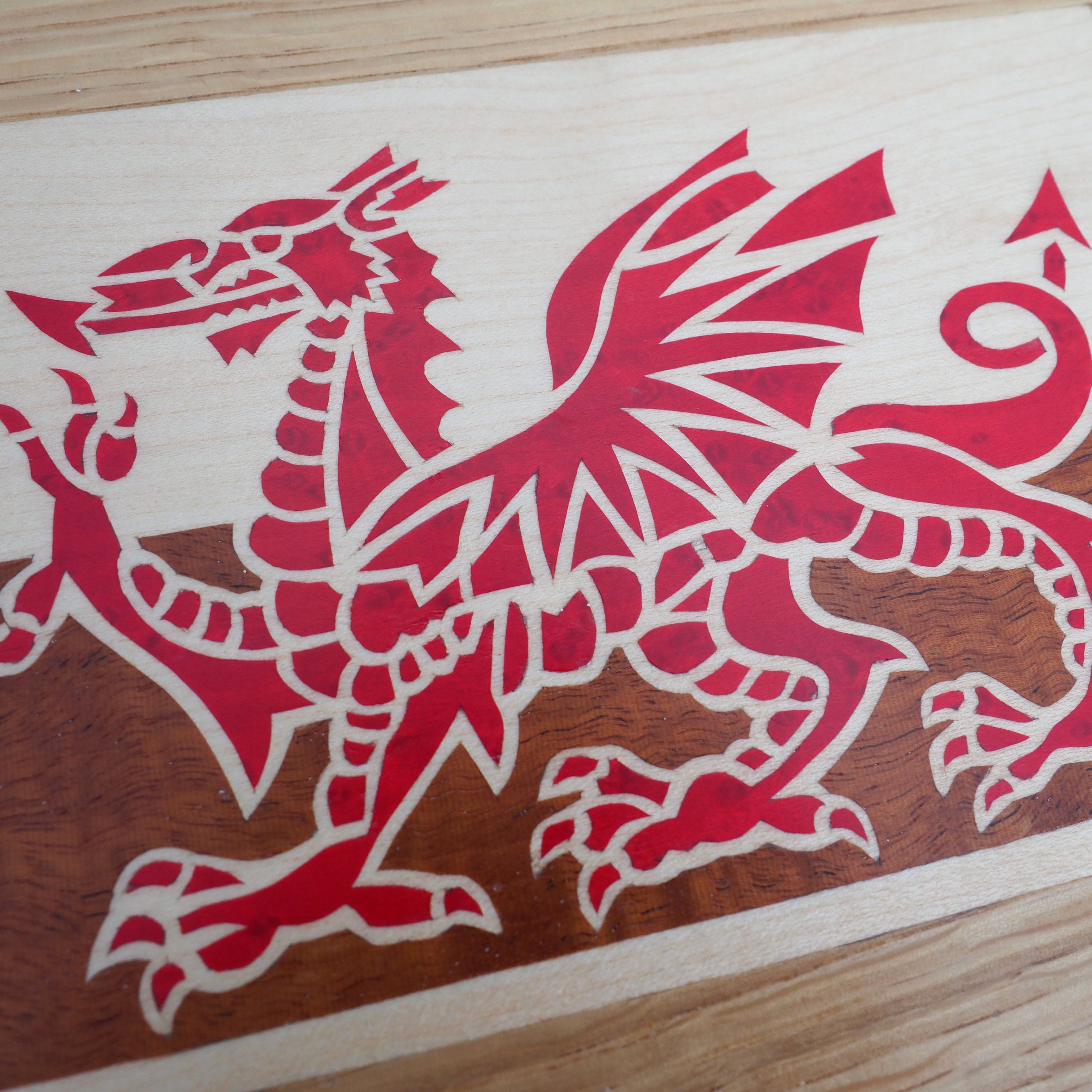 Large Wooden Tea Box Oak Tea Box Welsh Dragon Tea Box - Etsy UK