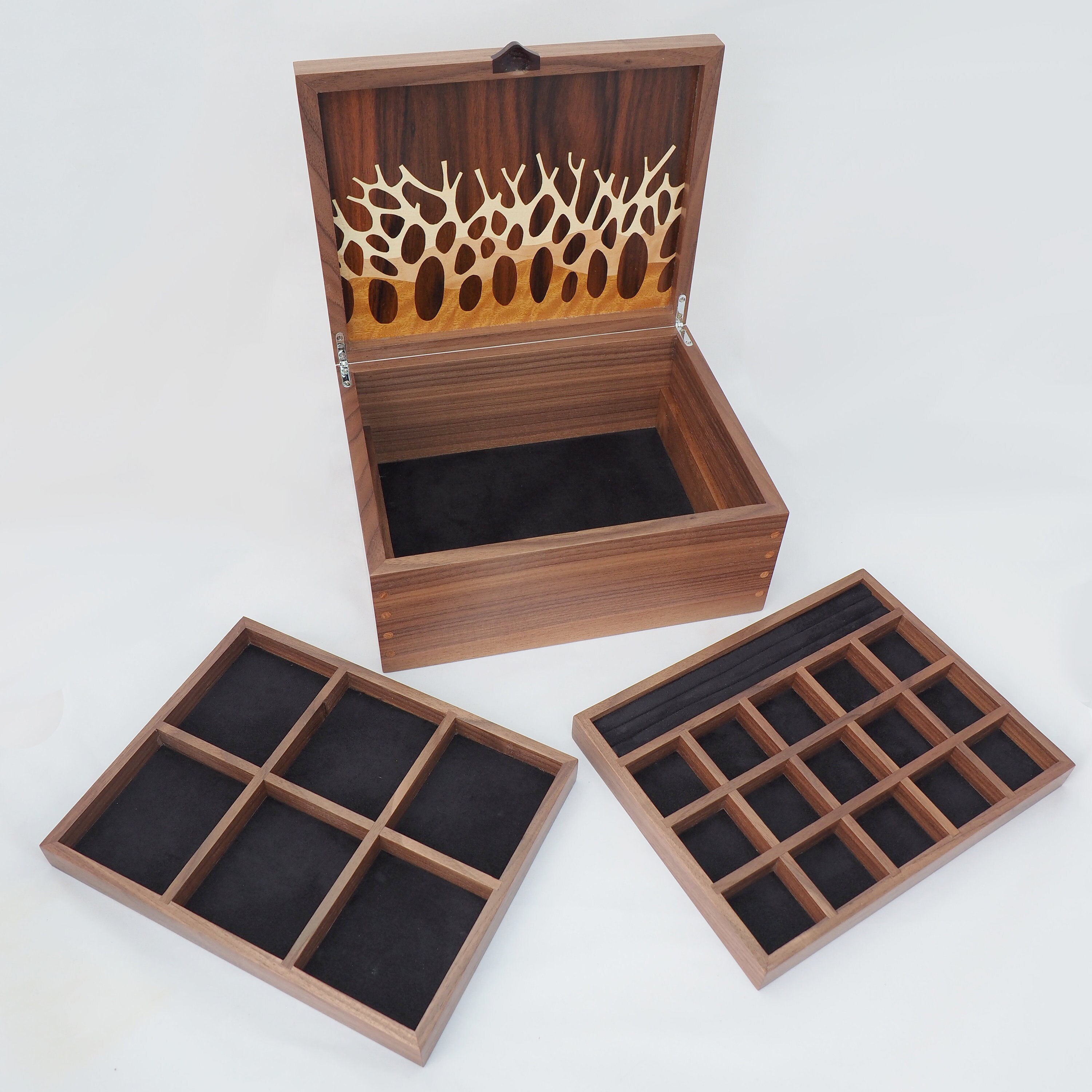 Large Wooden Jewellery Box Autumn Tree Design, Wooden Keepsake Box ...
