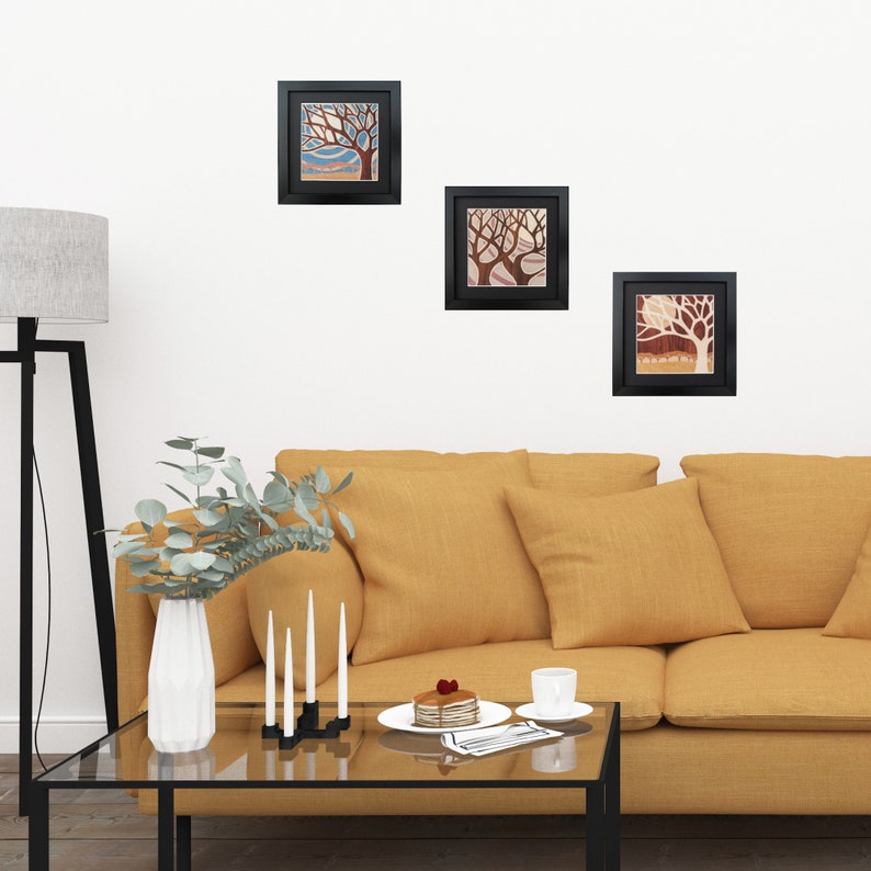 Framed Tree Prints Modern Wall Art Stylish Tree Wall Art | Etsy