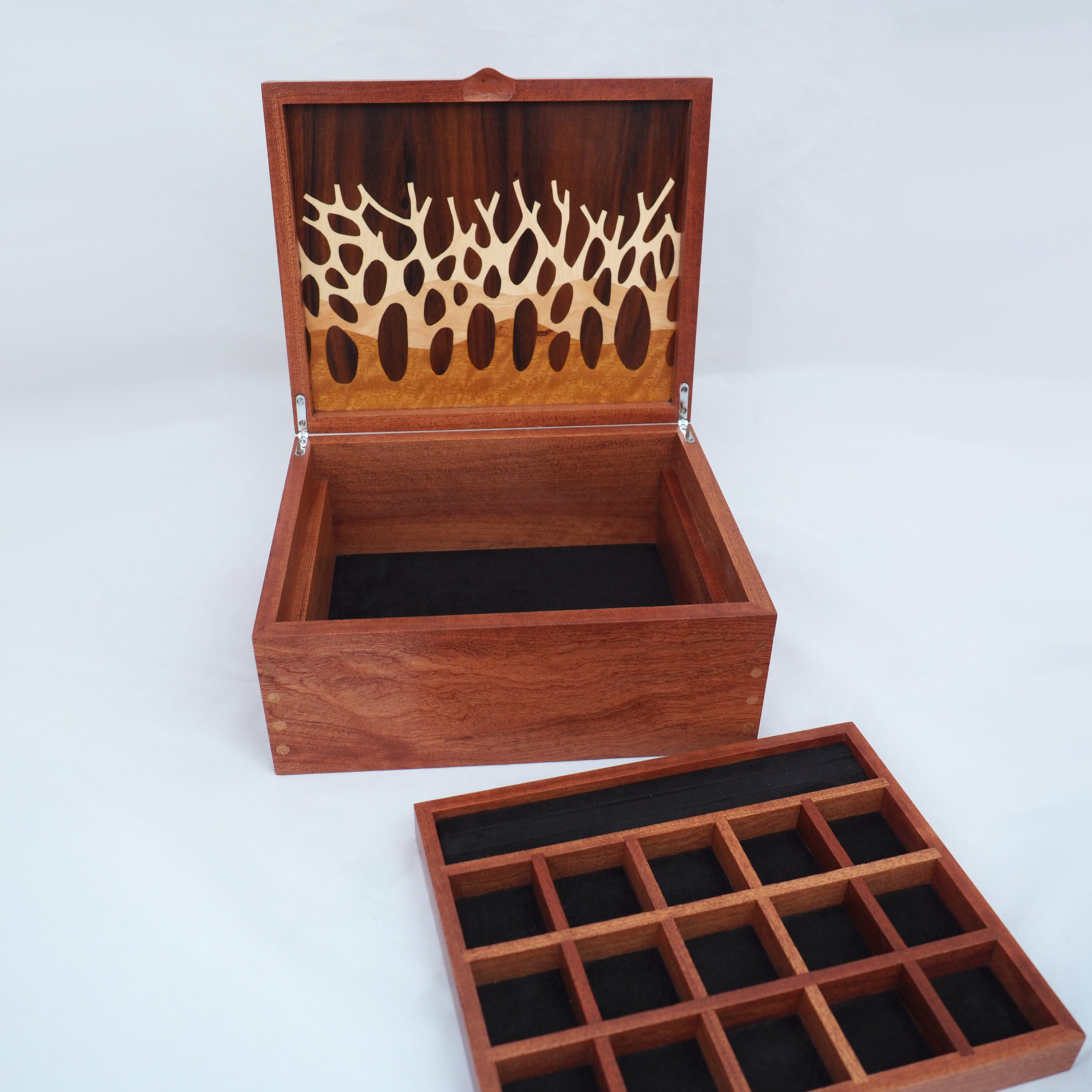 Large Wooden Jewellery Box Autumn Tree Design Wooden Keepsake - Etsy UK