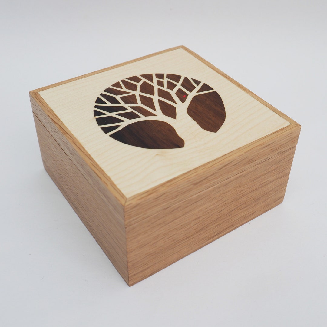 Wooden Trinket Box, Tree of Life Keepsake Box, Small Jewellery Box ...