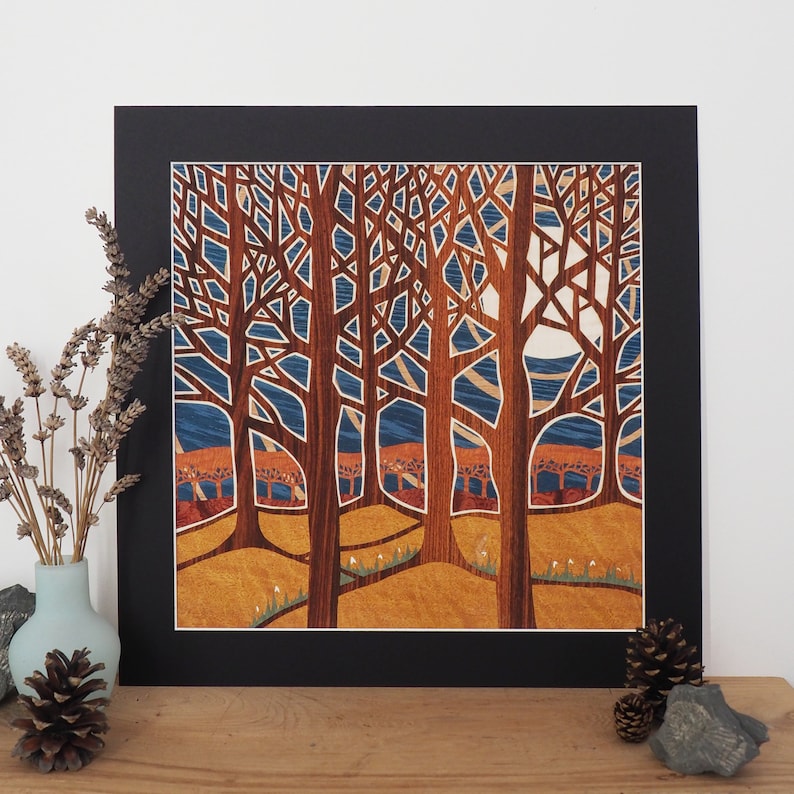 Large Tree Print Large Tree Wall Art Modern Tree Print Contemporary ...