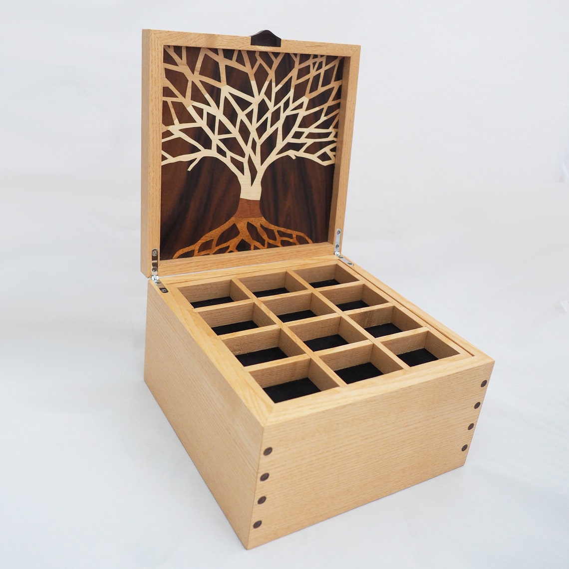 Large Wooden Jewellery Box, Jewellery Box, Tree of Life Keepsake Box ...