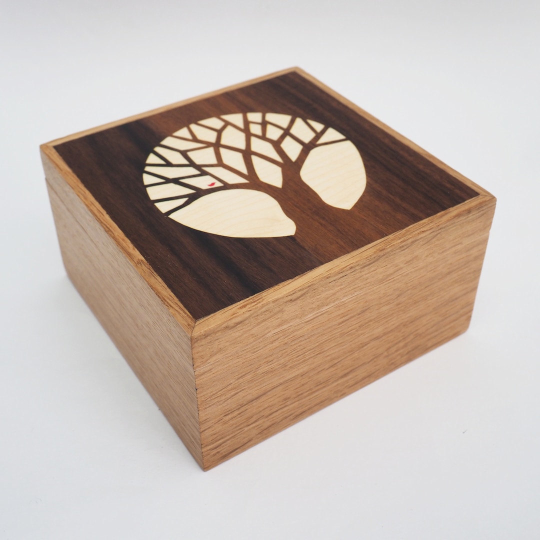 Wooden Trinket Box, Tree of Life Keepsake Box, Small Jewellery Box ...