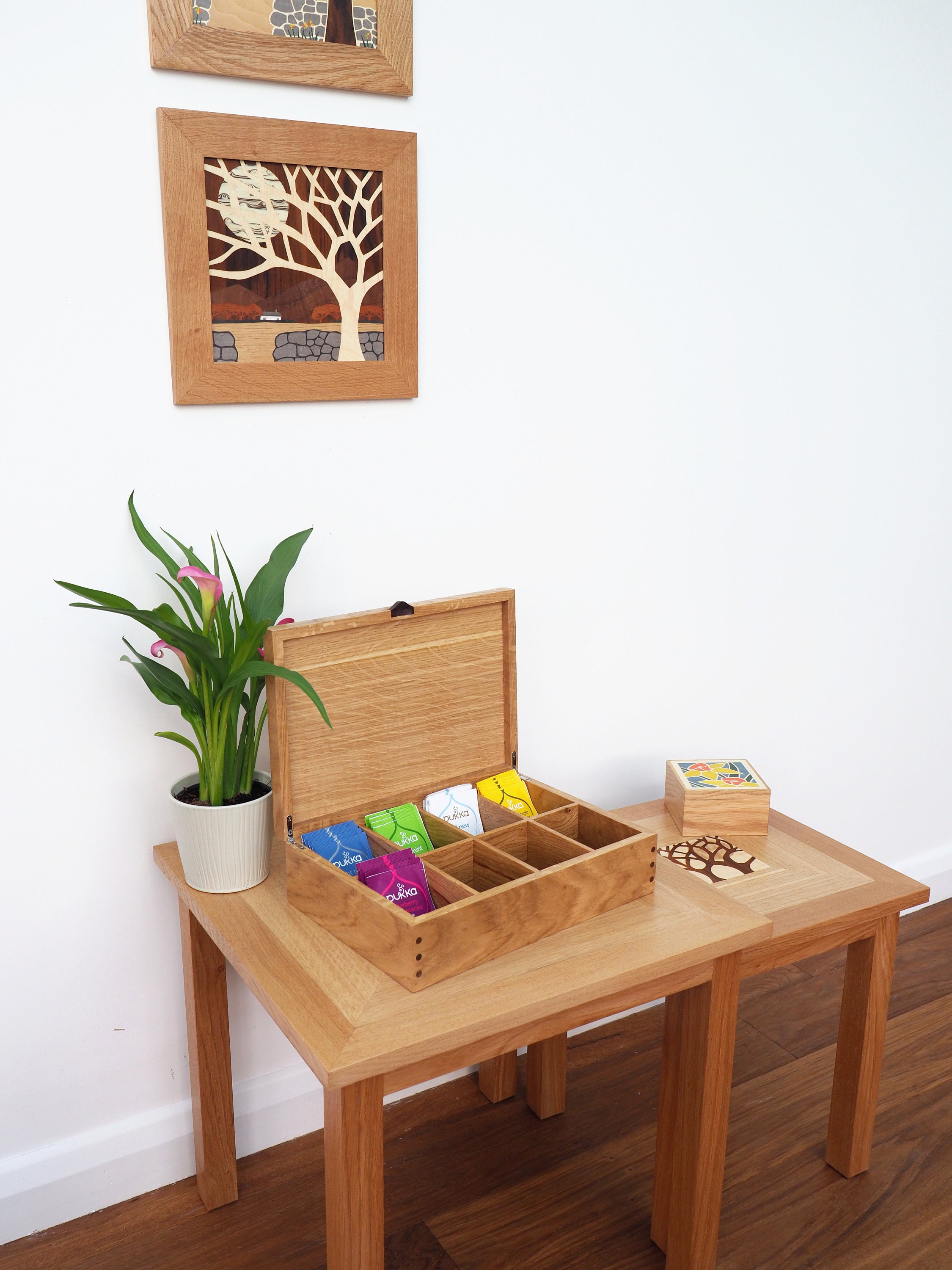 Large Wooden Tea Box Oak Tea Box Welsh Dragon Tea Box - Etsy UK