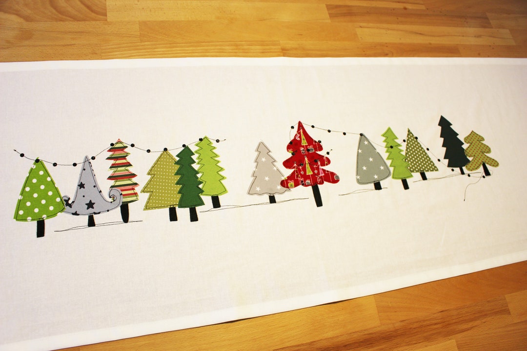 Table Runner Forest Christmas, Christmas Tree, Table Runner Winter ...