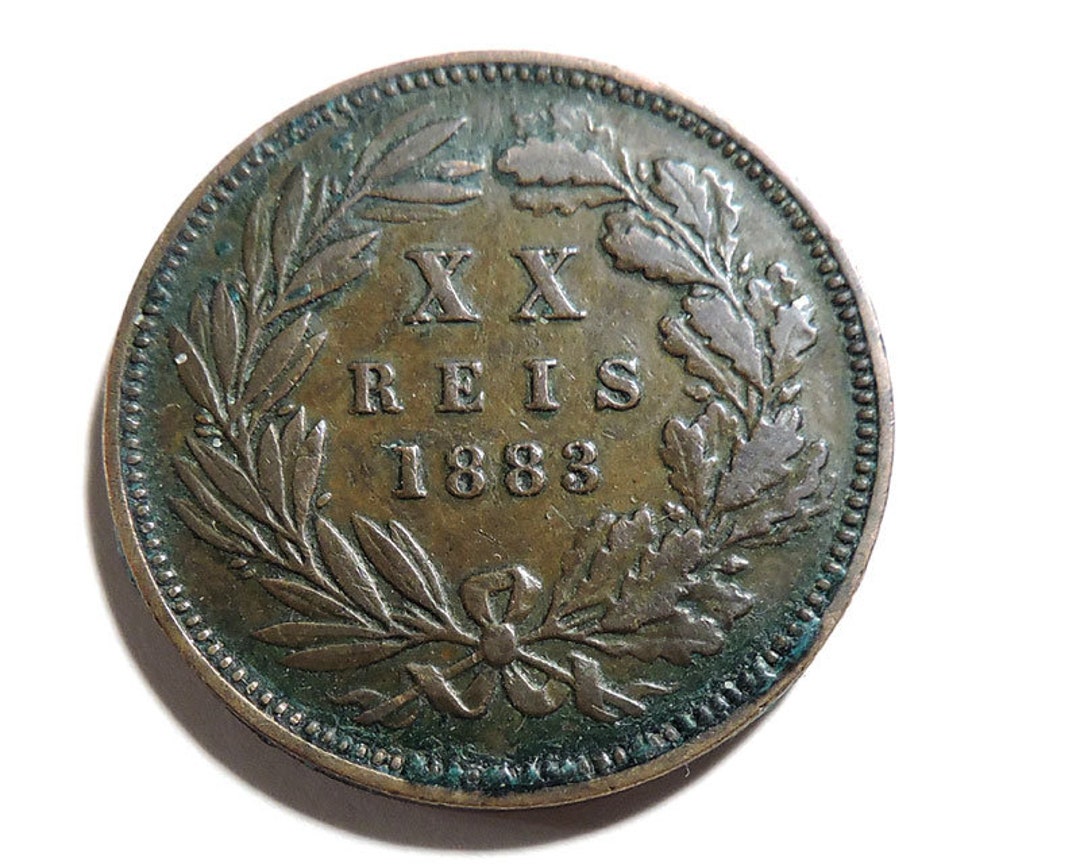 1883 Portugal 20 Reis Copper Coin - Etsy