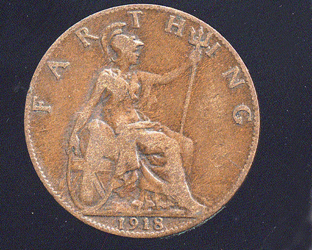 1918 British George V Farthing - Etsy