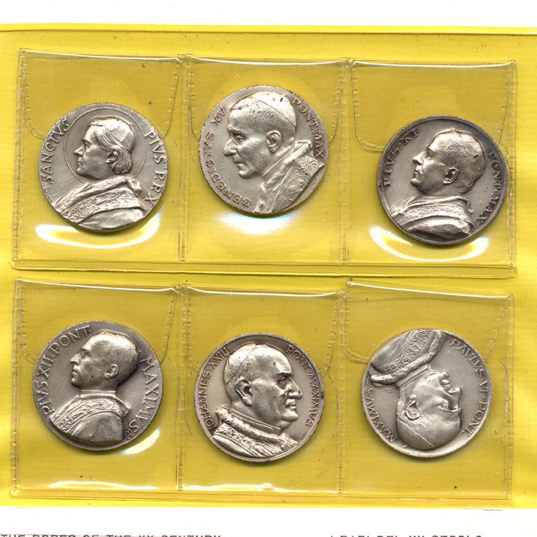 Popes of the 20th Century 6 Coin Set Made in Italy - Etsy