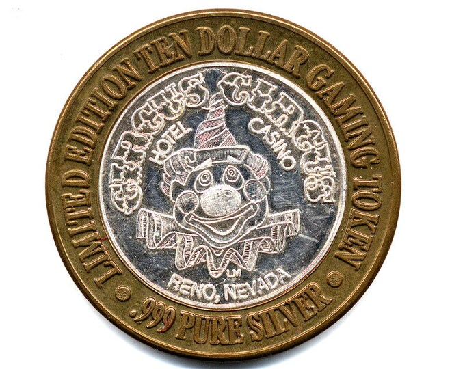 10 Dollar Gaming Token .999 Fine Silver Circus Circus Reno - Etsy