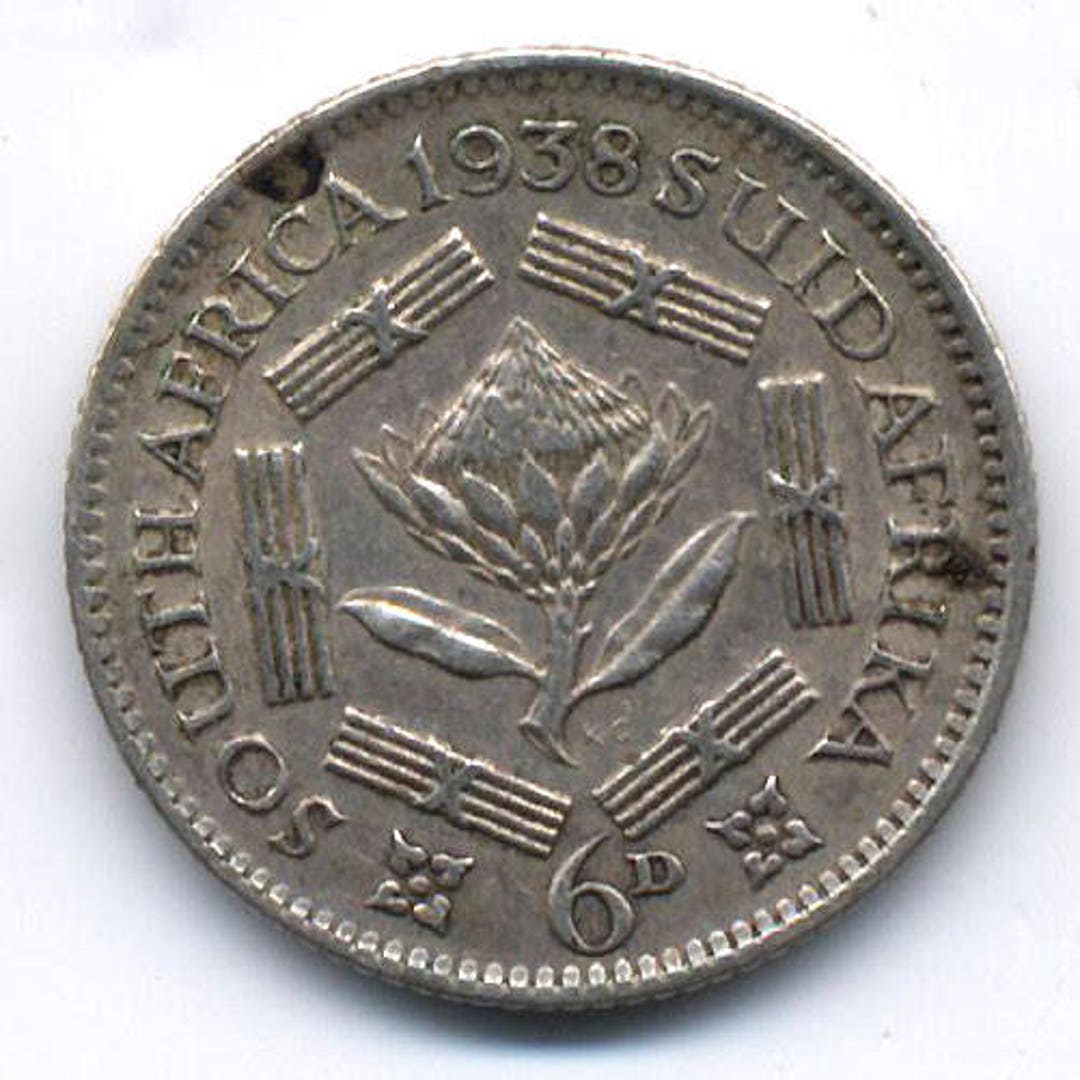 1938 South Africa Wedding Sixpence Coin for the Brides Shoe - Etsy