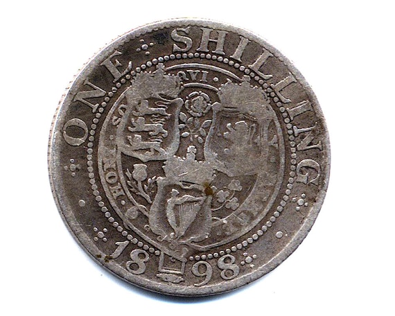 1898 British One-shilling Silver Coin queen Victoria | Etsy