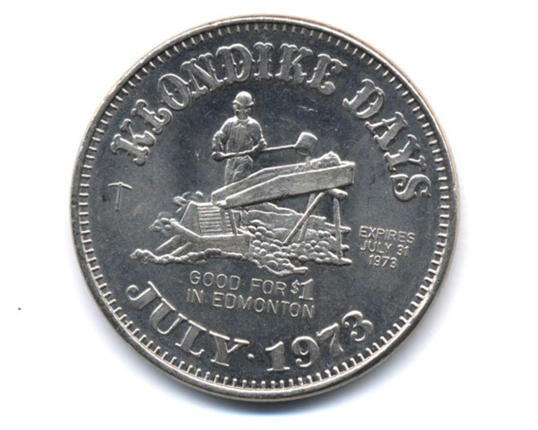 1973 Klondike Days Dollar Token Edmonton, Alberta - Etsy 1973 Klondike Days Dollar Token Edmonton, Alberta - Etsy