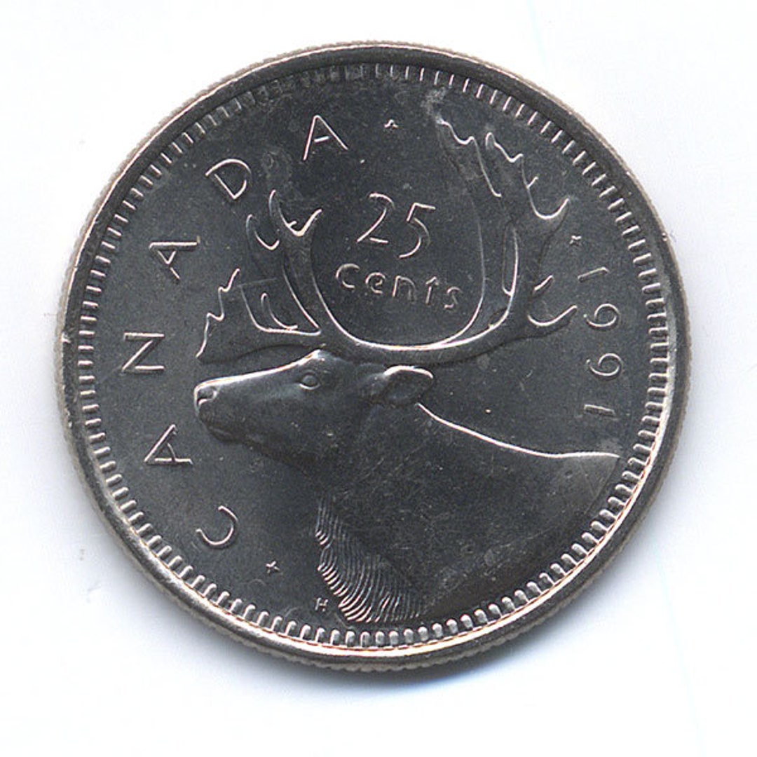 Rare Canada 1991 25 Cents Coin low Mintage QE II - Etsy