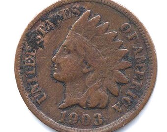 1903 Indian Head Penny - Etsy