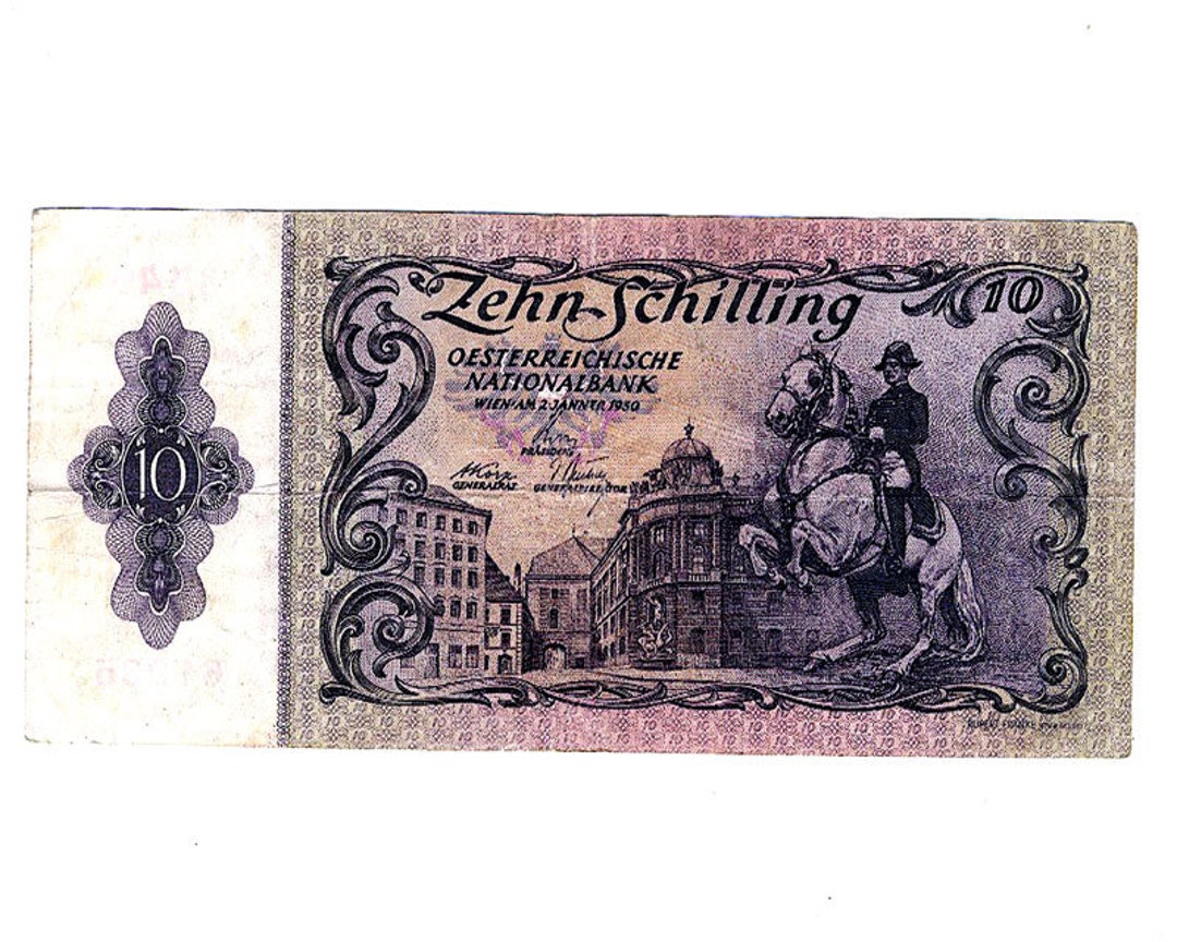 1950 Austria 10 Schilling Bank Note Royal Riding School - Etsy
