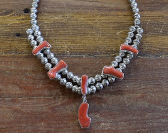 Tribal Shield Fine Silver Box Bead, Lampwork and Coral Cabochon ...