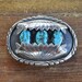Vintage Navajo Sterling Silver and Turquoise Belt Buckle by Leonard T ...