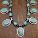 Vintage Navajo Green Turquoise Sterling Silver Necklace by Alice ...