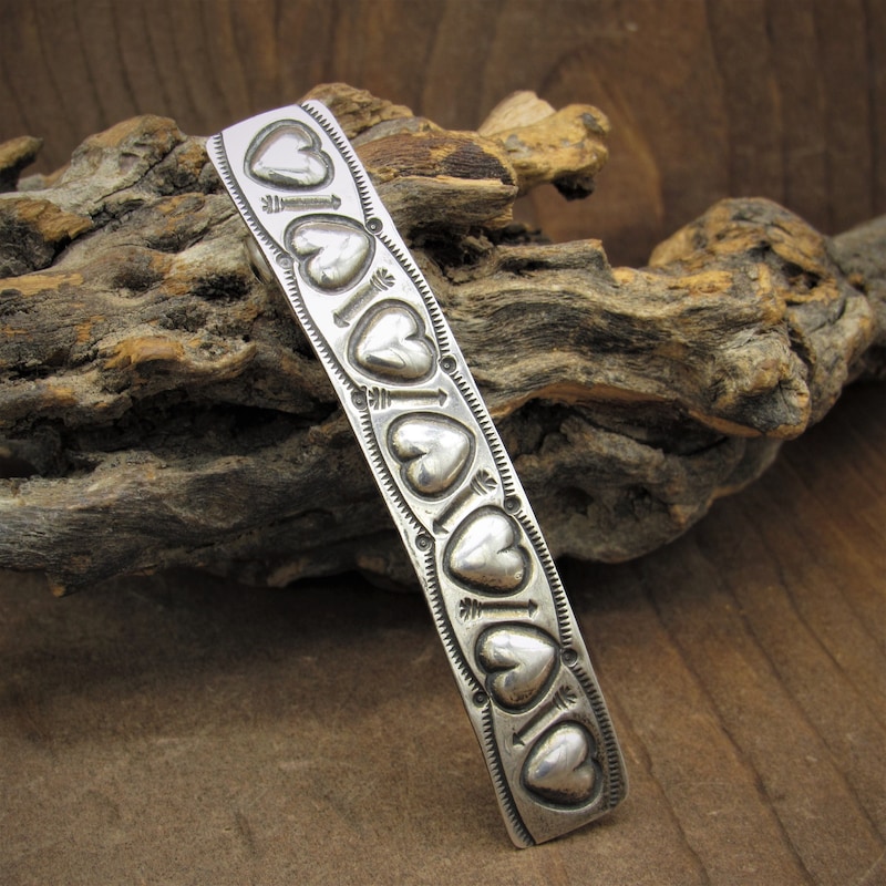 Silver Barrette - Etsy