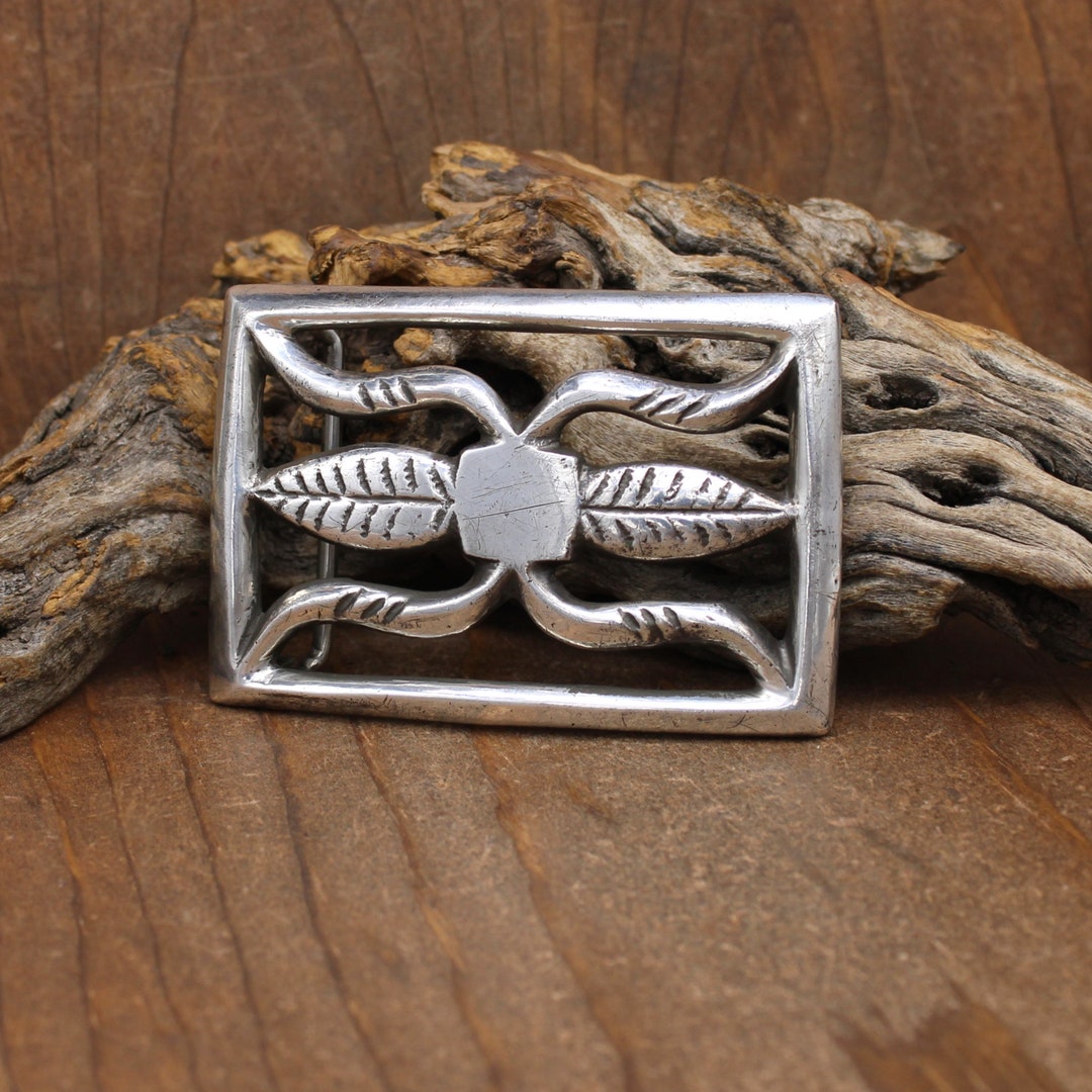 Rectangular Sterling Silver Sand Cast Belt Buckle - Etsy