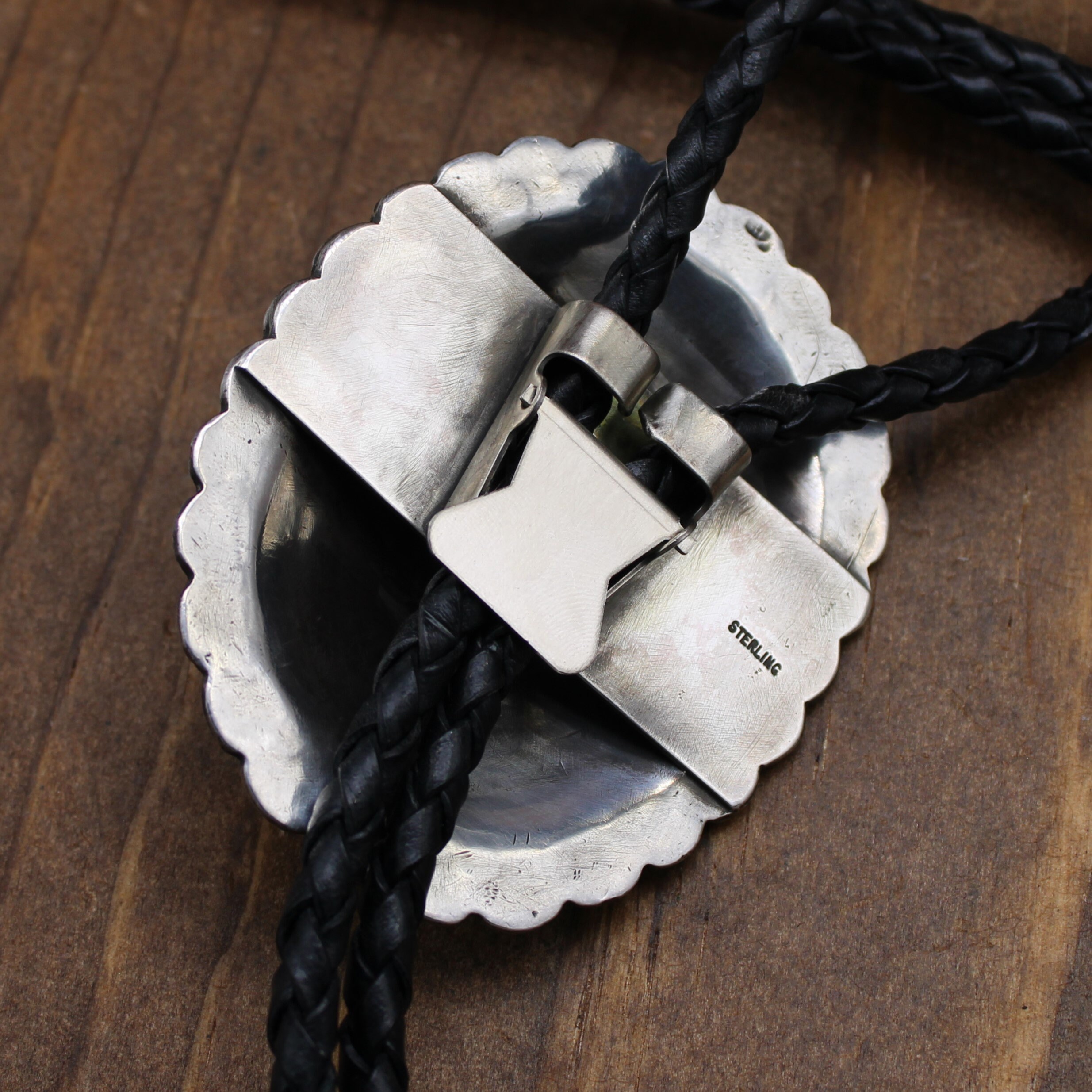 Sterling Silver Concho Style Bolo With Green Turquoise Stone * - Etsy