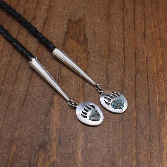 Sterling Silver Rectangular Bear Paw Shadow Box Turqu… - Gem