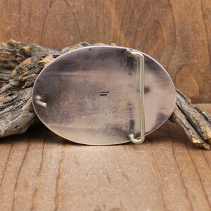 Vintage Sterling Silver Shadow Box Buckle With Turquoise Stone and Chip ...