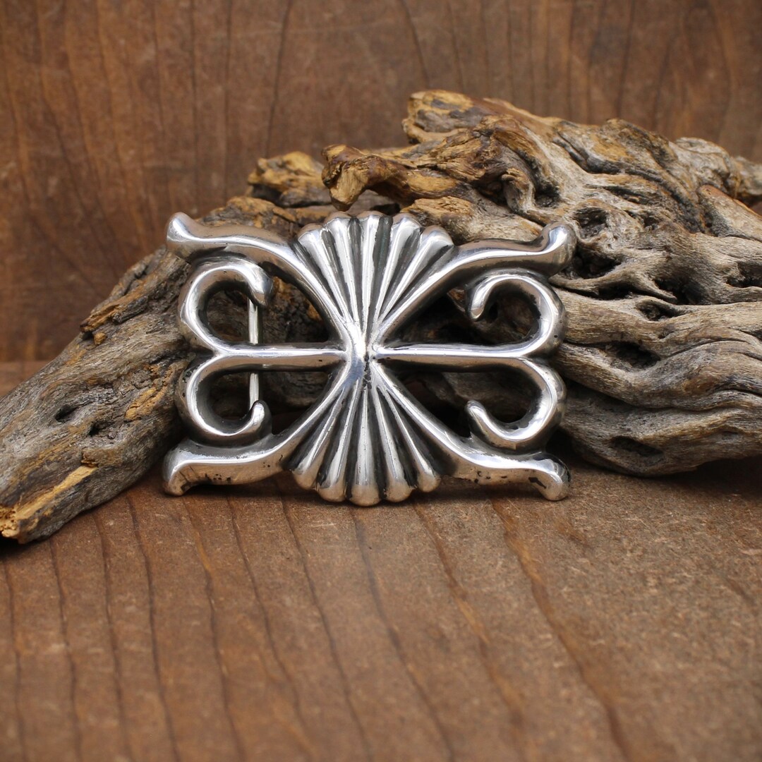 Beautiful Sterling Silver Sand Cast Belt Buckle by Frances Jones - Etsy
