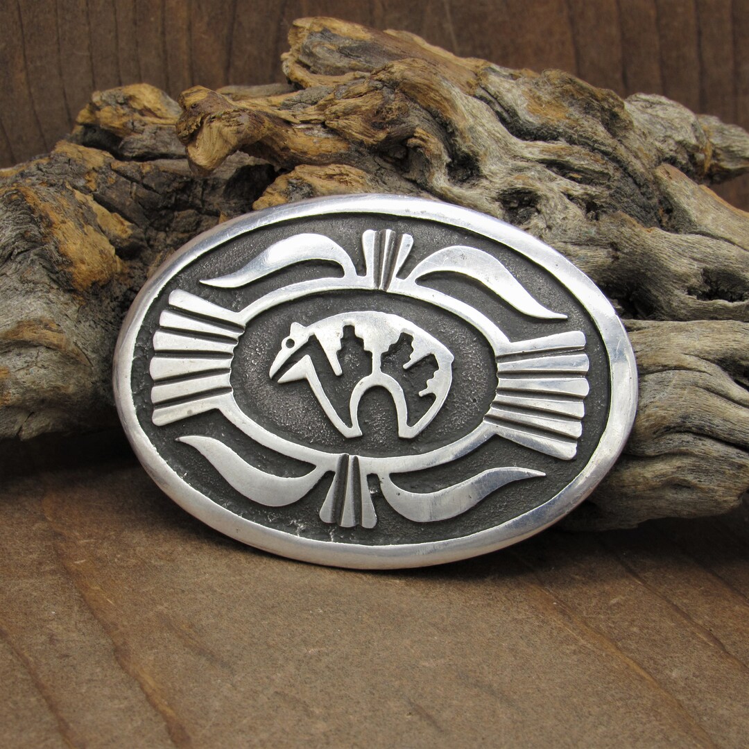 Vintage Sterling Silver Overlay Lifeline Bear Belt Buckle - Etsy