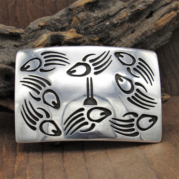 Sterling silver southwest badger - Gem