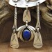 Vintage Navajo Lapis Sterling Silver Collar Brooch by Alice Platero - Etsy