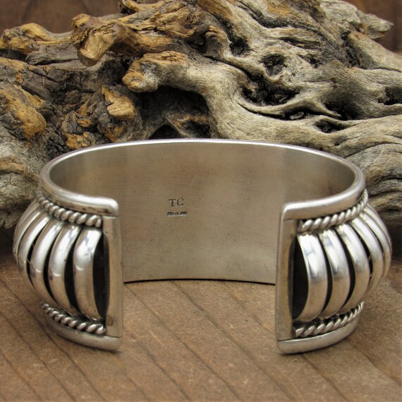 Striking Sterling Silver Coil Look Cuff Bracelet by N… - Gem