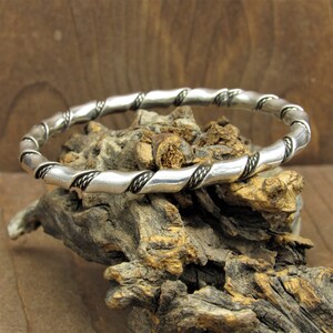 Sterling Silver Twisted Wire Rope Bangle Bracelet - Etsy