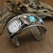 Vintage Large Men's Sterling Silver and Turquoise Watch Cuff Bracelet - Etsy